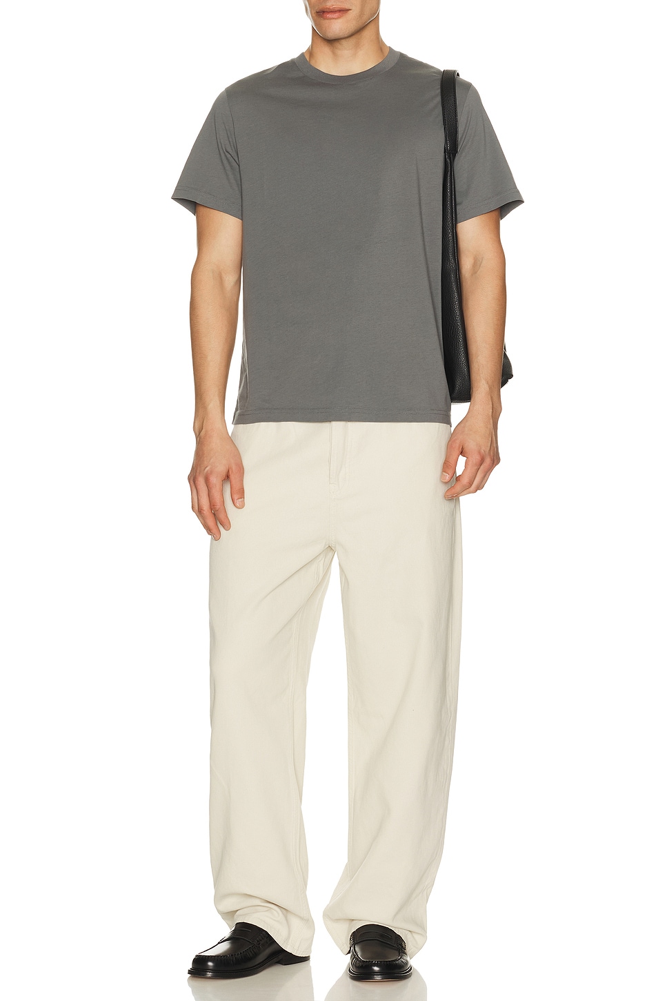 FRAME frame short sleeve light cotton tee in green